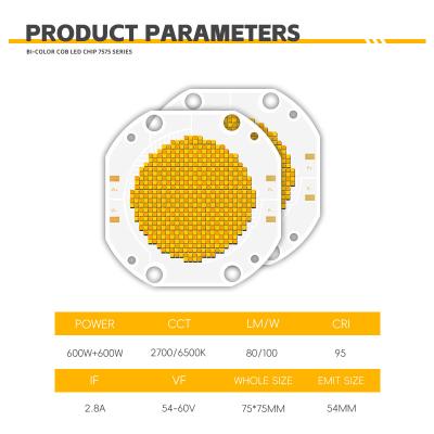 China 600W RGBWW Flip Chip Factory Personalización de alta potencia de COB Led Chip en venta