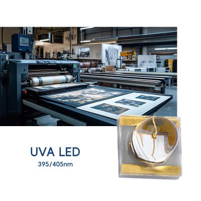 China High Power UV LED Chip 3535 3W 395nm 405nm UV Light High Intensity for Curing Glue and Sterilization Equipment 120 Degree Beam for sale