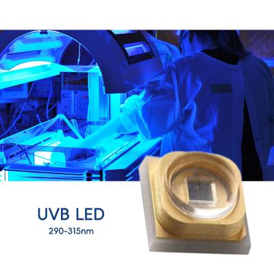 China Sterilization Disinfection LED 250nm 265nm 270nm 275nm 280nm Deep UV SMD 3535 0.5W 1W 3W UVC LED Chip for sale