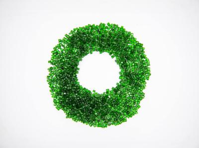 中国 工業用PCRプラスチック リサイクルされた天然色のPETチップ IV0.78 Abs プラスチックペレット 販売のため