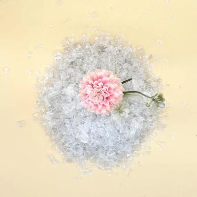 Cina Lavatura a freddo personalizzata 100% colore bianco chiaro RPET bottiglia Fiocchi di plastica in vendita