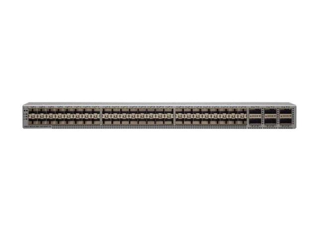 N9K-C93180TC-FX switch in rack