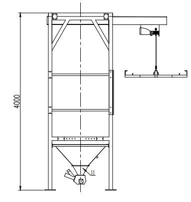 Quality Granules Big Bag Unloading Station 200Ltr Big Bag Discharge Station With for sale