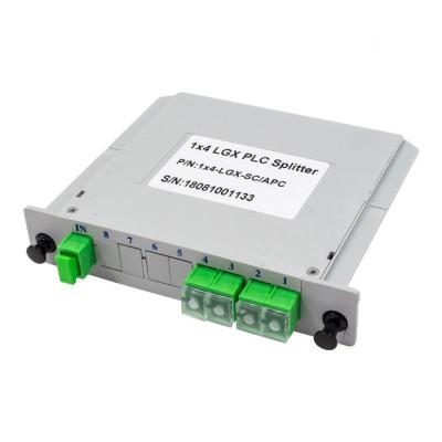 Cina Perdita di inserzione bassa dello SpA dell'inserzione a fibra ottica a forma di scatola del separatore dello Sc APC 1x4 LGX di FTTH in vendita