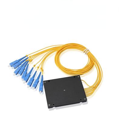 China divisor ótico 1x8 da fibra de 2.0mm G657A, divisor do PLC da CAIXA do ABS com conectores de SCUPC à venda