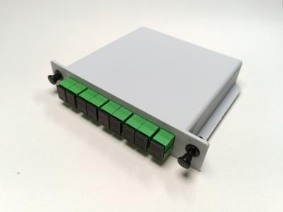 Cina Separatore ottico dello SpA di inserzione di carta della cassetta, 1X8 separatore della fibra ottica del porto SCAPC in vendita