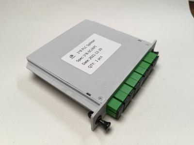 Cina Separatore ottico dello SpA di inserzione di carta della cassetta, 1X8 separatore della fibra ottica del porto SCAPC in vendita