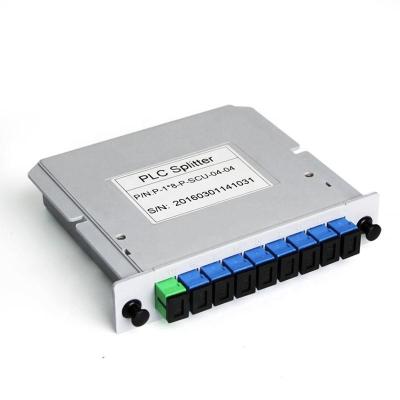 Cina Separatore 1X8, separatore ottico della fibra ottica di SCUPC dello SpA di inserzione di carta della cassetta in vendita