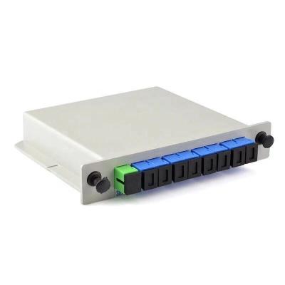 Cina Separatore 1X8, separatore ottico della fibra ottica di SCUPC dello SpA di inserzione di carta della cassetta in vendita