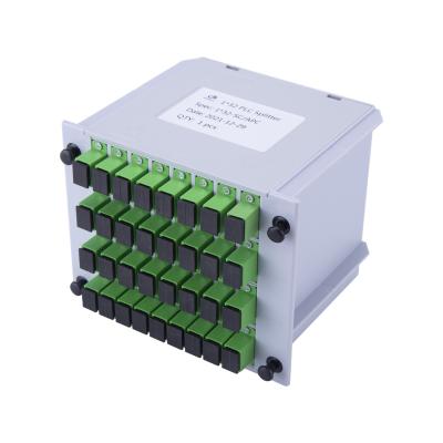 China Divisor do único modo do PLC 1X32 de SCAPC, maneira ótica FTTH da caixa 32 da fibra passiva à venda