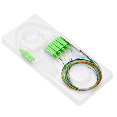 Cina 4 scatola terminale di TubeFor del separatore 1*4 di modo dello Sc APC del Plc del separatore G657A1 0.9mm dell'acciaio a fibra ottica del cavo in vendita