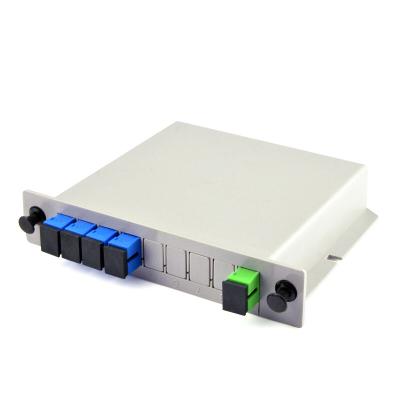 Cina 4 separatore di fibra ottica dello SpA del pc FTTH de Fibra Optica dello Sc 1*4 del separatore dello Sc upc LGX di modo per il modulo della cassetta in vendita