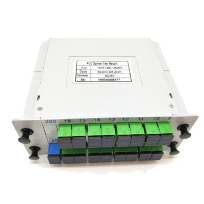 Cina Separatore a fibra ottica di FTTH, connettore dello Sc APC del separatore 1x16 del Plc della cassetta in vendita