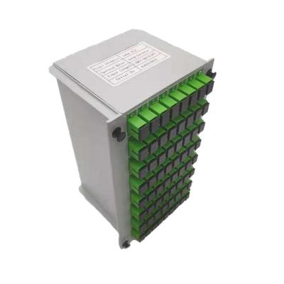 Cina SC/APC 1 x tipo contenitore impermeabile del tubo del separatore dello SpA di fibra ottica 64 mini di Sc APC LGX del separatore del Plc del separatore tipo a cassetta in vendita