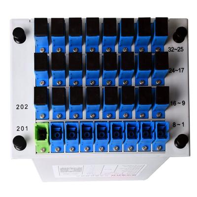 China Baixo divisor do Plc da caixa do Abs da perda de inserção 1x32 para redes de PON GEPON à venda