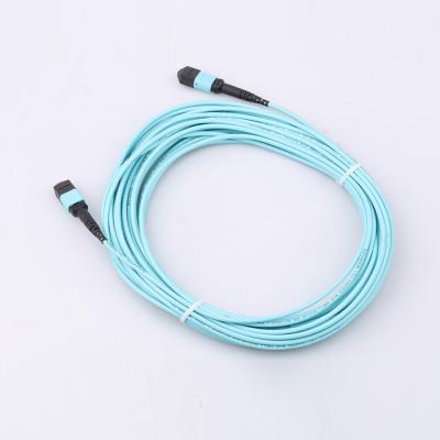 Cina Cavo a fibre ottiche di OM3 MTP Mpo, cavo di toppa del PVC LSZH Mpo compatibile con Ethernet veloce in vendita