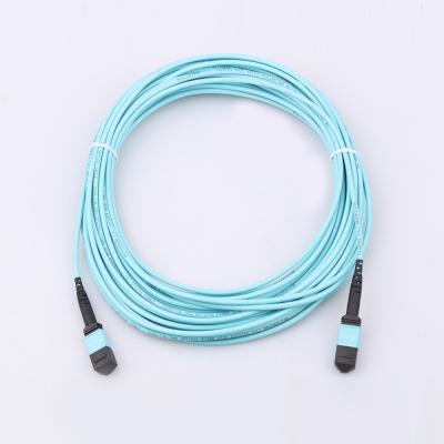 Cina Cavo a fibre ottiche di OM3 MTP Mpo, cavo di toppa del PVC LSZH Mpo compatibile con Ethernet veloce in vendita