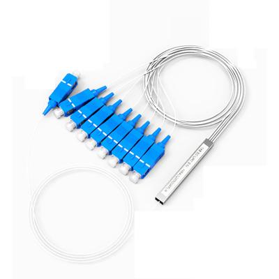 Cina 8 cavo a fibra ottica del separatore 0.9mm del Plc dello Sc 1*8 Upc del separatore ottico di modo G657A1 per la scatola terminale in vendita