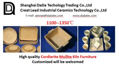 China Industrial ceramic Cordierite Mullite Saggar Crucible refractory kiln furniture temperature 1350 degree 2cm white for sale