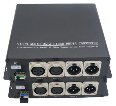 China Áudio em dois sentidos de 2-Ch Xlr ao áudio da voz da transmissão do conversor da fibra sobre uma única fibra de Sc/St/Fc/Lc à venda
