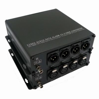China AES EBU Fiber Optic To Analog Audio Converter 4ch with Single Fiber for sale