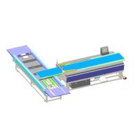 China Multiple Lanes Horizontal Pan Arranging Machine 500mm Belt Width 300pcs/min for Food Production Lines for sale