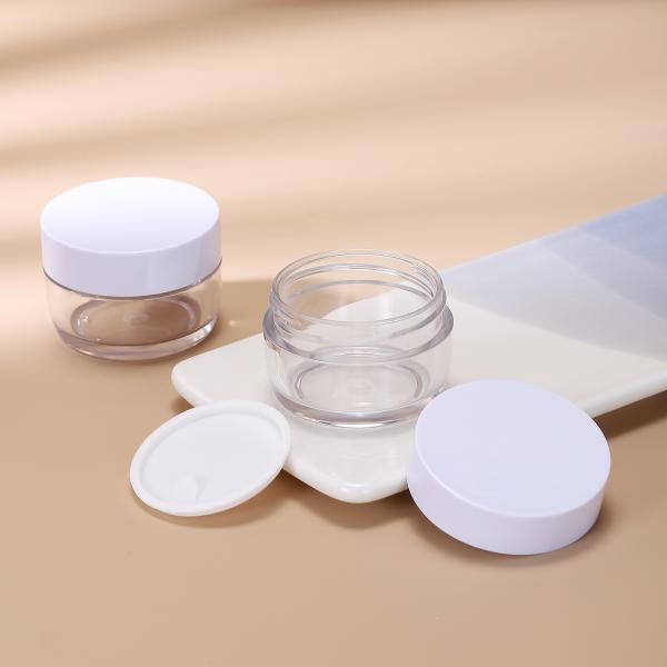 Quality Durable PET Cream Jar Logo Customized Plastic Containers For Cosmetic Products for sale