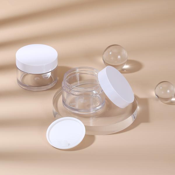 Quality 2mm Thick Wall Cosmetic Jar 200ml No Decoration Cream White for sale