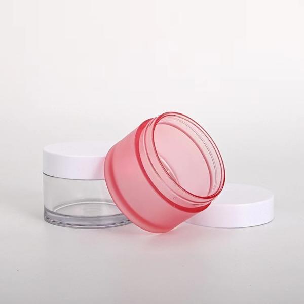 Quality Lightweight Double Wall Cream Jar Plastic Cosmetic Cream Containers for sale