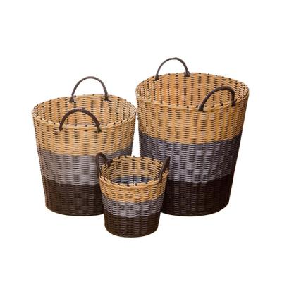 China Factory Supply Home Supermarket Vegetable Fruit Storage Basket Durable High Capacity Pantry Laundry Storage Basket for sale