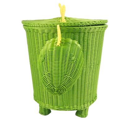 China Factory Wholesale Hand-woven Storage Basket Large Capacity Dinosaur Animal Shape Home Storage Basket for sale