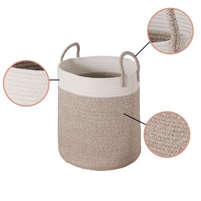 China 2022 New Dirty Clothes Storage Basket PE Rattan Hemp Rope Cotton Rope Storage Basket for sale