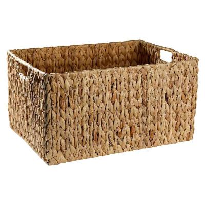 China Custom Handmade Natural Square Banana Leaf Woven Storage Basket Laundry Basket for sale