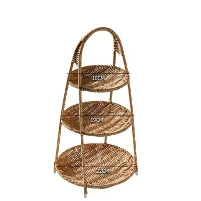 China Wholesale Price Snack Tray Rattan Storage Tray Hand Woven Bamboo Tray Set for sale