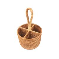 China Rattan Remote Control Coffee Table Office Sundries Partition Storage Basket Multi Function Storage Basket for sale