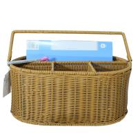 China Rattan Remote Control Coffee Table Office Sundries Partition Storage Basket Multi Function Storage Basket for sale