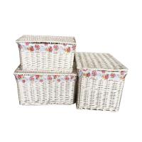 Quality Handmade Eco-friendly PE Plastic Woven Storage Basket with Stackable Design for for sale