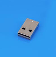 China USB 2.0 USB Plug Connector Copper Alloy Shell Straight Offset Mount DIP Type for sale