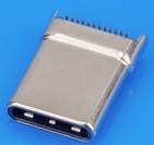 Китай Alinta USB TYPE C 24PIN Plug Vertical DIP Общая высота 11,0 мм Тип растяжки Нержавеющая стальная оболочка продается