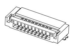 Easy Connection Alinta 1.0mm Pitch FPC Connector H2.73mm Front Contact Rear Flip Type with Larger Latch