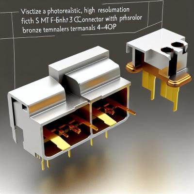 Cina Connettore FPC SMT passo 1,0 mm con terminali in bronzo fosforoso 4-40P in vendita