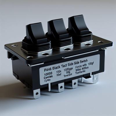 China PA46 Interruptor Deslizante Tátil Preto Tampa SUS 10000 Ciclos 150gf±100gf à venda
