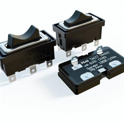 China PA46 Black Tact Slide Switch SUS Cover 10000 cycli 150gf±100gf Te koop