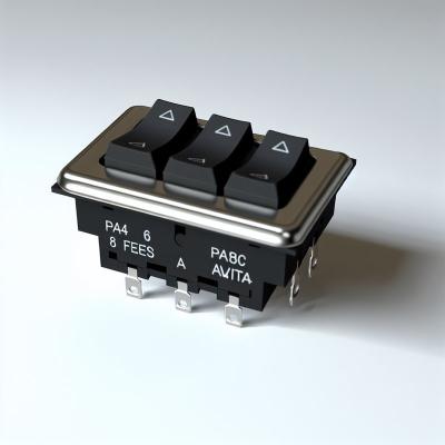 China PA46 Switch táctil preto SMT 8 pés AG Plating 10000 ciclos à venda