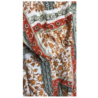 China Kant op Blouse van de de Kettingsdruk van de Hals de Garen Geverfte 98% Viscose Te koop