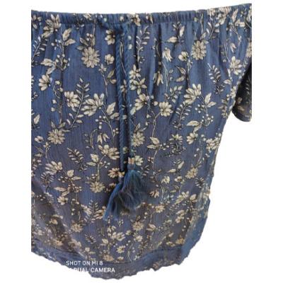 Κίνα Σαφές βαμμένο με κορδόνια Ruffles Floral πουκάμισο λαιμών τυπωμένων υλών Ο για τις κυρίες προς πώληση