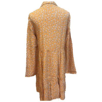 Cina Lunghezza lunga senza fodera del ginocchio dello Shirtdress della manica pieghettata femmina in vendita