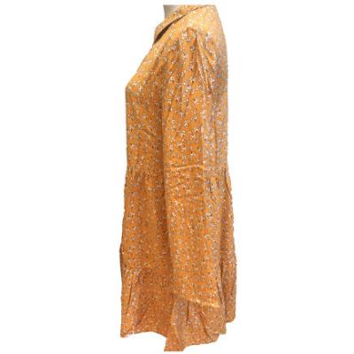 Cina Lunghezza lunga senza fodera del ginocchio dello Shirtdress della manica pieghettata femmina in vendita