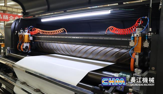 Middle slitting and waste edge collecting system