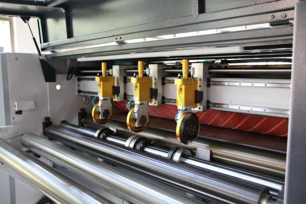 Quality 150GSM - 1000GSM Double Rotary Paper Sheeting Machine Synchronize Fly Rolled for sale
